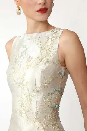 SAU LEE Cassi Jacquard Dress