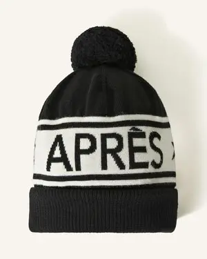 Perfect Moment Wool Après Schild Beanie - Black