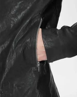 RICK OWENS Apos;s Release Leather Jacket - Black