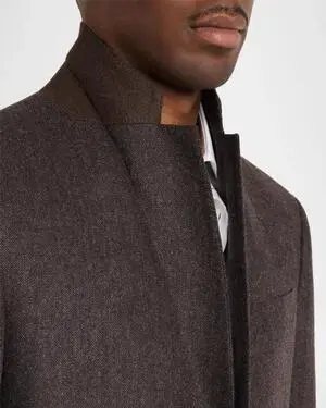 GIORGIO ARMANI Apos;s Wool Two-button Blazer - Chocolate