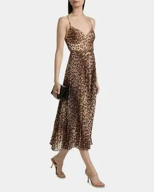 Zimmermann Sunray Pleated Picnic Midi-dress