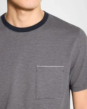 THEORY Apos;s Birdseye Pique Pocket T-shirt - Gray