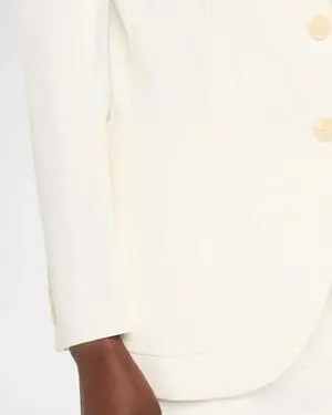 Victoria Beckham Patch-pocket Single-breasted Jacket - Ivory