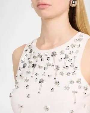 Simkhai Alistair Embellished Tank Top - White