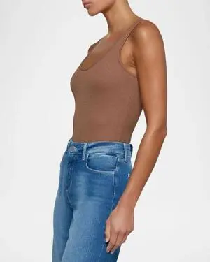 L & APOS;AGENCE Nica Scoop-neck Tank Bodysuit