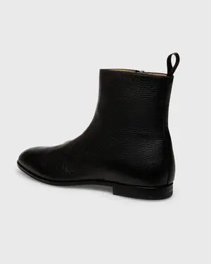 Bally Apos;s Wently Grainy Leather Side-zip Ankle Boots - Black