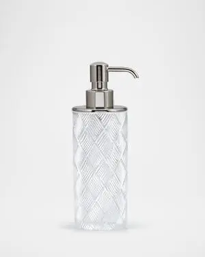 LABRAZEL Basket Weave Pump Dispenser - Clr/frost/chrome