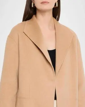 Neiman Marcus Double-face Cashmere Cardigan - Camel