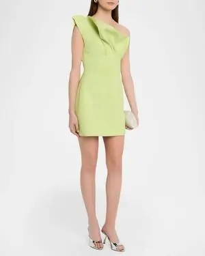 Acler Lugano One-shoulder A-line Mini Dress