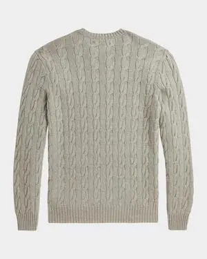 RALPH LAUREN PURPLE LABEL Apos;s Cable-knit Cashmere Crewneck Sweater - Grey