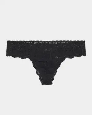 Commando Lace Tanga - Black