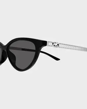 GUCCI Generation Interlocking G 54mm Cat-eye Sunglasses - Black