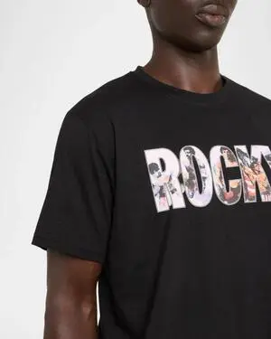 Robert Graham Apos;s X John Rivoli Rocky 50th Graphic Cotton T-shirt - Black
