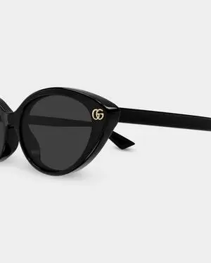 GUCCI 54mm Acetate Cat-eye Sunglasses - Black