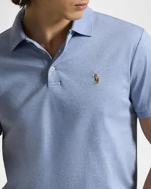 POLO RALPH LAUREN Apos;s Logo Polo Shirt - Blue Htr