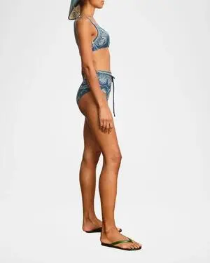 ALEMAIS Lucky High-rise Bikini Brief - Blue