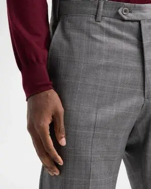 Emporio Armani Apos;s Glen Check Wool Single-breasted Suit - Grey
