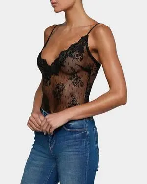 L & APOS;AGENCE Kaelith Floral Bodysuit