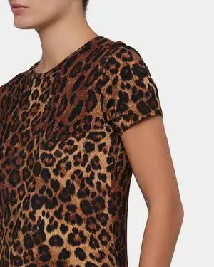 L & APOS;AGENCE Ressi -print T-shirt - Leopard