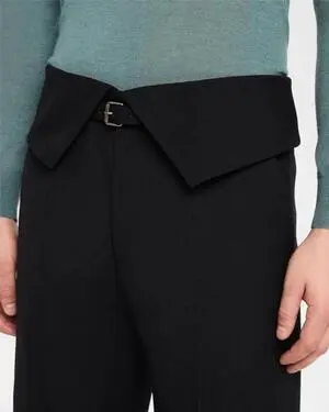 DRIES VAN NOTEN Apos;s Preston Belted Wool Trousers - Black