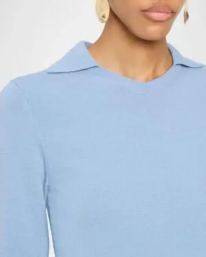 Vince Rib-knit Merino Wool-cashmere Blend Polo Sweater