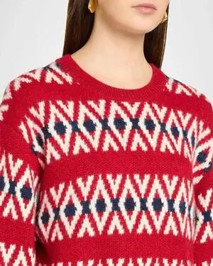 FRAME The Oversized Alpaca Sweater - Currant Fa