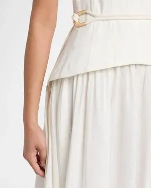 Acler Actonhill Linen Maxi Dress - Ivory
