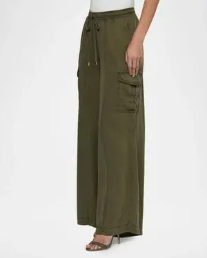 L & APOS;AGENCE Chandler Drawstring Cargo Pants - Kalamata
