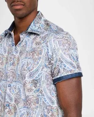 ROBERT GRAHAM Apos;s Melrose Paisley Stretch Cotton Shirt - Multi