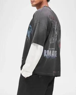 REPRESENT Apos;s Heavier Than The Heavens Layered Graphic Shirt