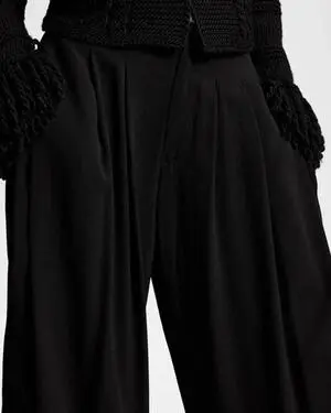 Ralph Lauren Pleated Crepe Jodhpur Pants