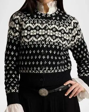 Ralph Lauren Fair Isle-style Wool-blend Cardigan