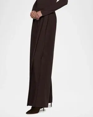 L & APOS;AGENCE Nova Pleated Wide-leg Pants