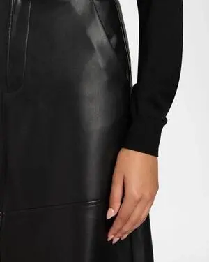 L & APOS;AGENCE Robyn A-line Midi Skirt - Black