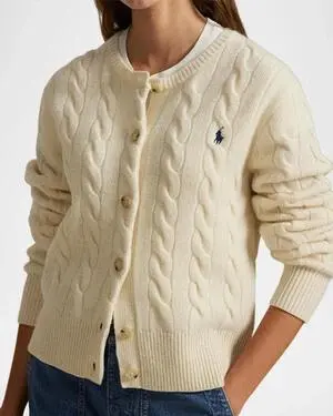 Polo Ralph Lauren Cable-knit Wool-cashmere Cardigan