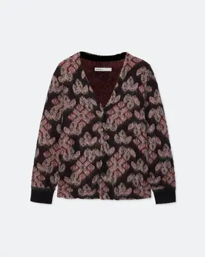 ALLSAINTS Galactic Jacquard-knit Alpaca-blend Cardigan - Grey