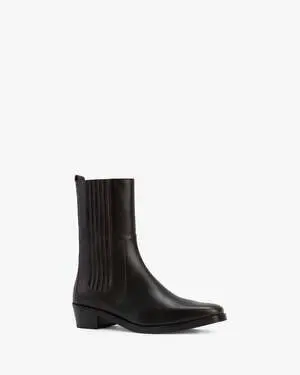 JUDE Smoke Ankle Boot Dark Leather