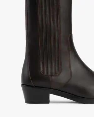 JUDE Smoke Ankle Boot Dark Leather