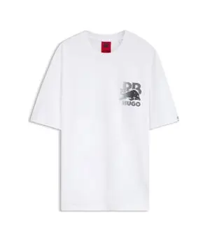 Hugo X Rb Cotton T-shirt With Bull Motif - White
