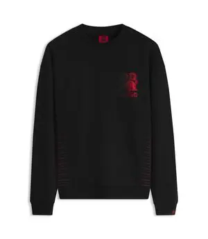 Hugo X Rb Cotton Sweatshirt With Bull Motif - Black
