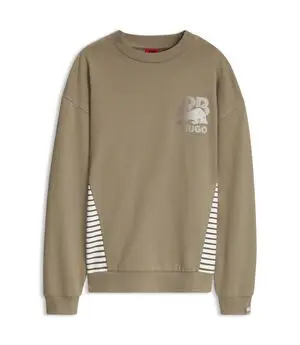 Hugo X Rb Cotton Sweatshirt With Bull Motif - Brown
