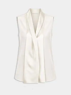 FW26 Shelby Scarf-front Shirt - Parchment