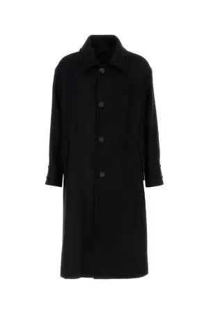 Giorgio Armani Wool Blend Coat - Black