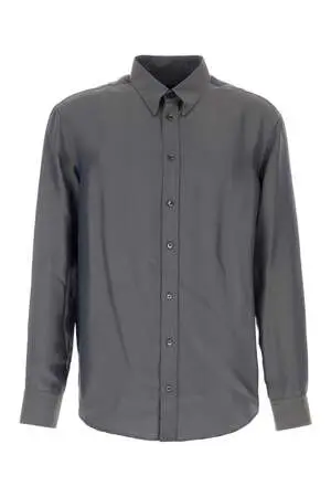 Giorgio Armani Graphite Jersey Shirt - Gray
