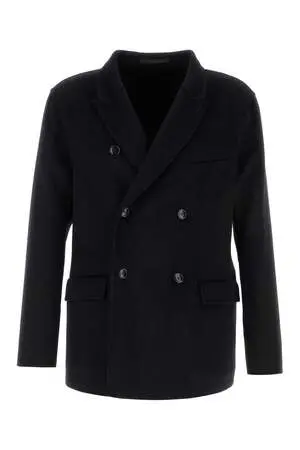 GIORGIO ARMANI Midnight Cashmere Blend Blazer - Blue