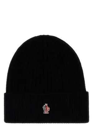 MONCLER GRENOBLE Wool Beanie Hat - Black