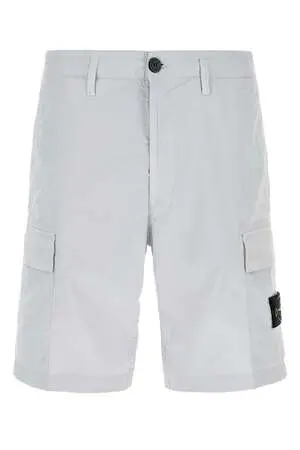STONE ISLAND Ice Stretch Cotton Bermuda Shorts - White