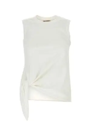 JW ANDERSON Jw Anderson Women White Cotton Tank Top