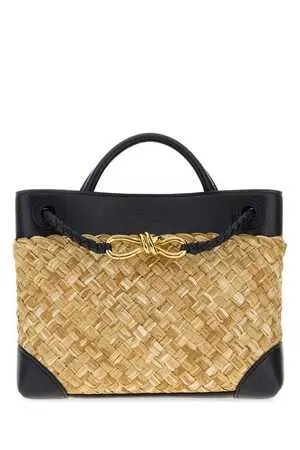 Bottega Veneta Raffia Small Andiamo Handbag - Brown