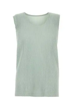 Issey Miyake Mint Polyester Tank Top - Green
